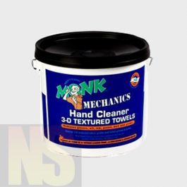 Monk Hand Cleaning Waterless Wipes in a bucket at Northside Sales.