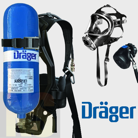 Buy Draeger PSS 3000 SCBA HP 4500 w/ Panorama Nova Mask R52972 at ...